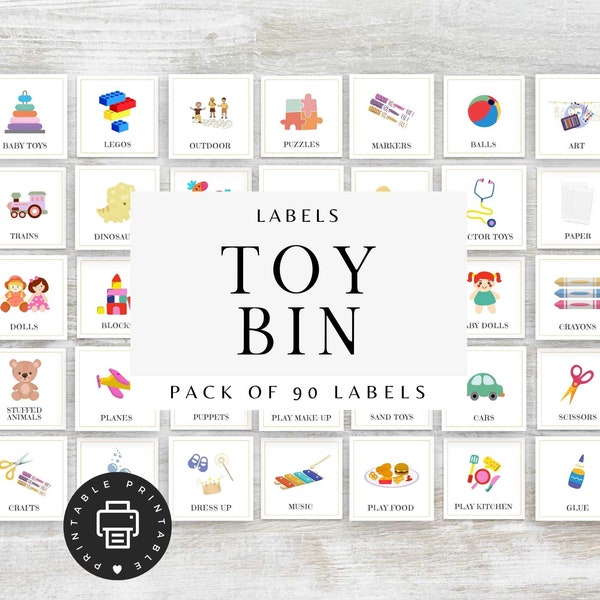 Toy Bin Labels - Etsy