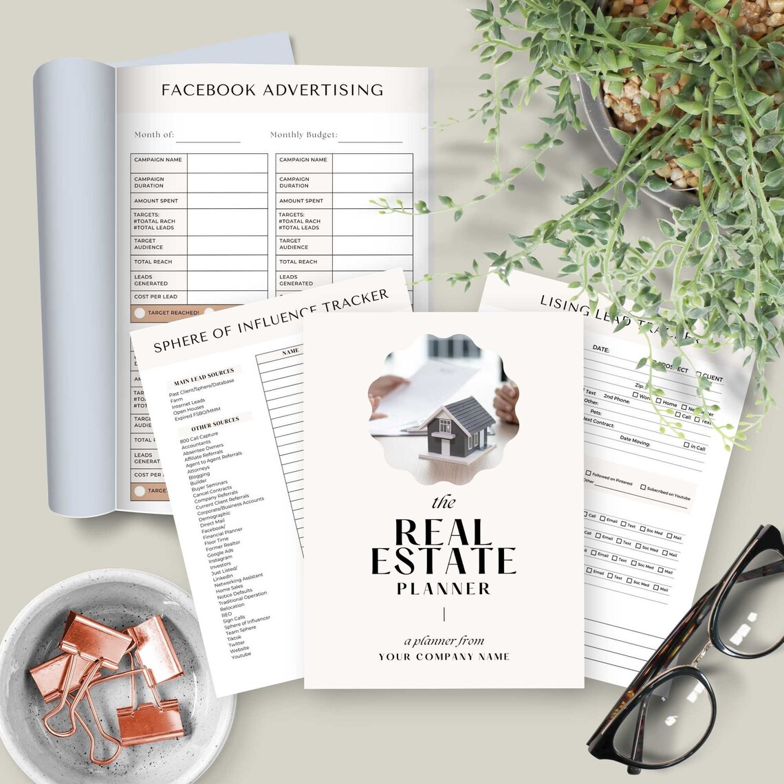 Real Estate Agent Planner Canva Template, Realtor Planner, Daily ...