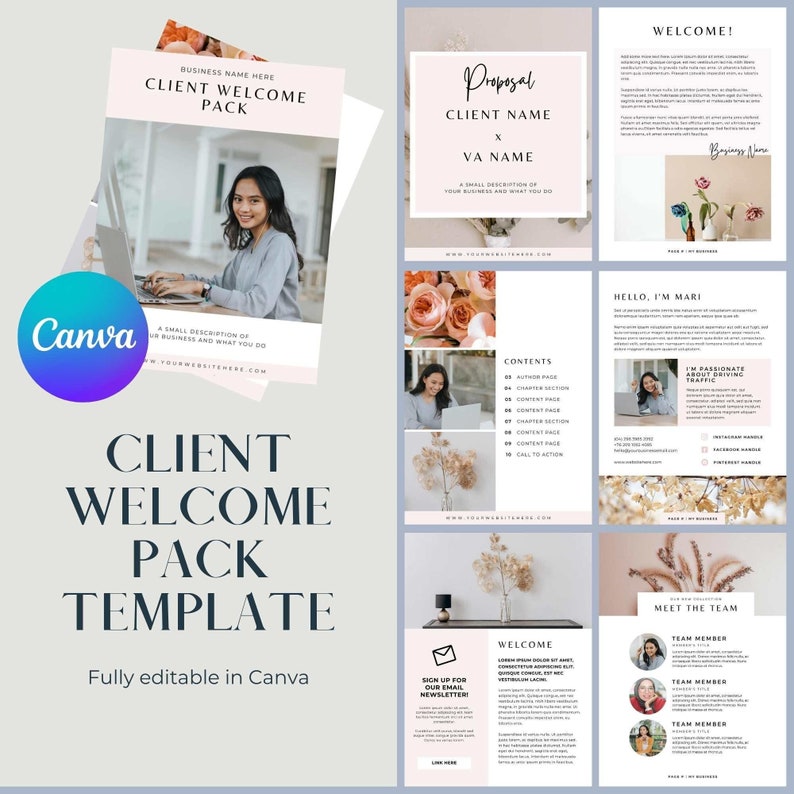 Client Welcome Packet Template Virtual Assistant Welcome - Etsy