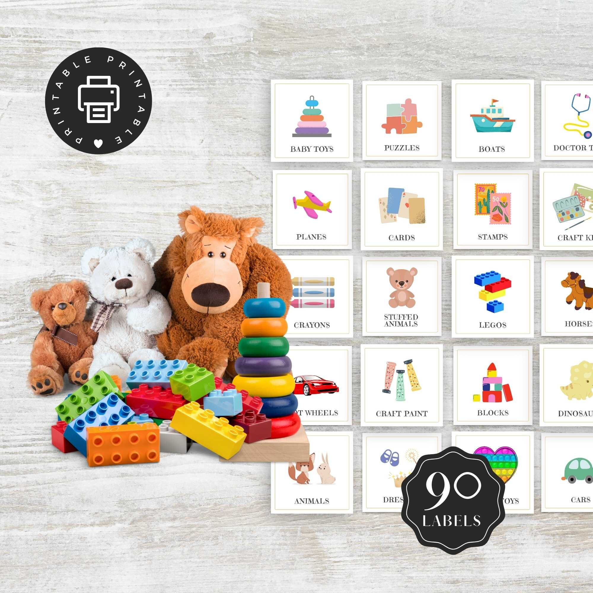 Toy Bin Labels, Kids Room Organization, Children's Room Labels, Home ...