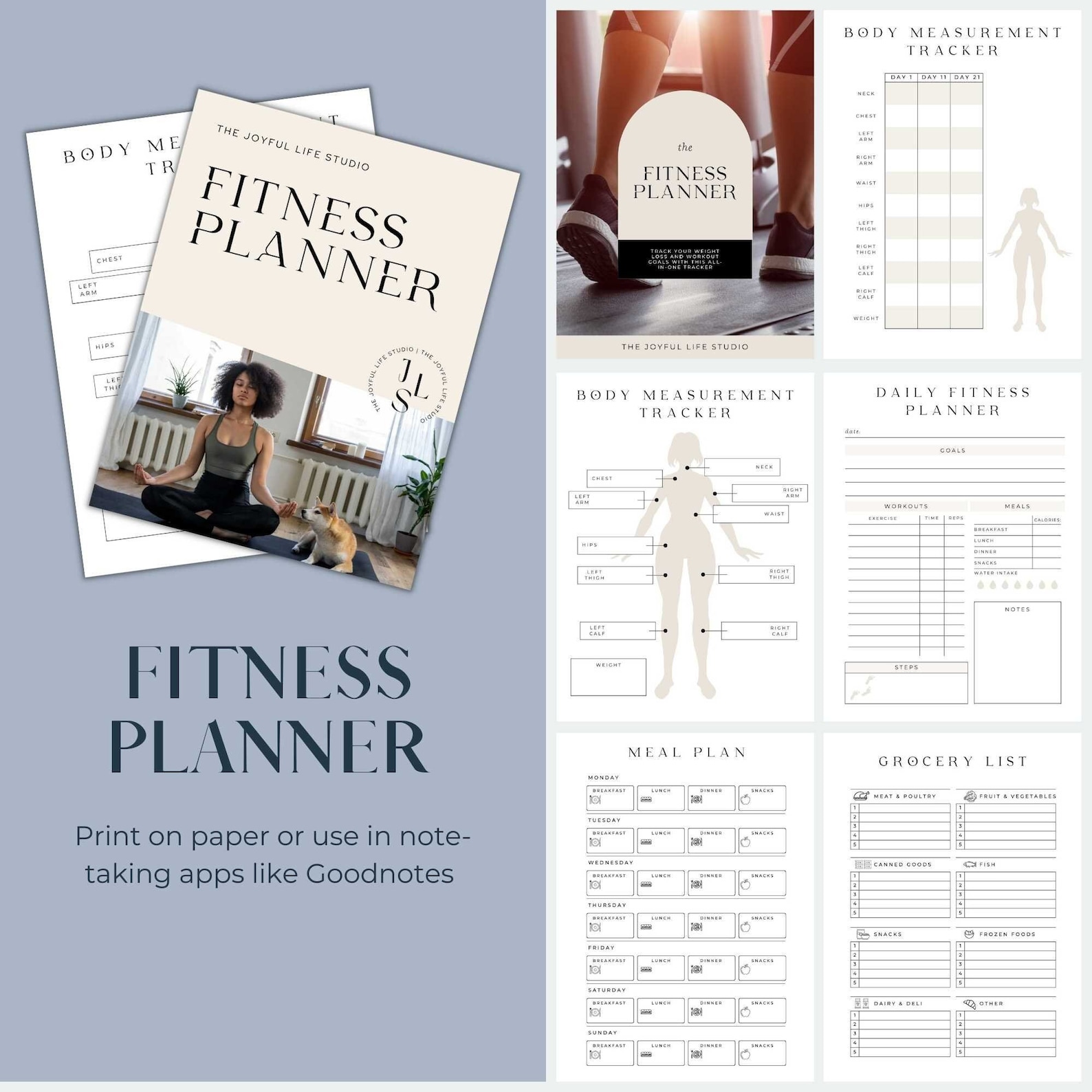 Fitness Planner, Printable, Wellness, Meal Planner, Weight Loss ...