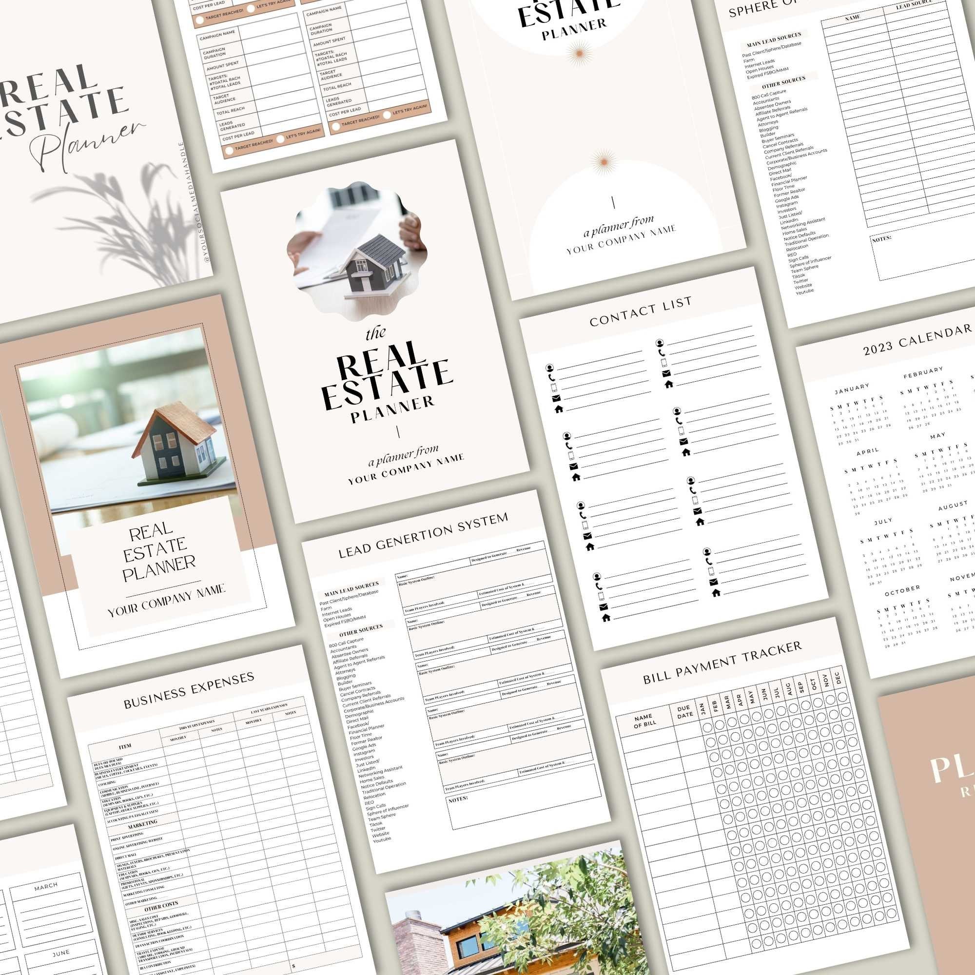 Real Estate Agent Planner Canva Template, Realtor Planner, Daily ...