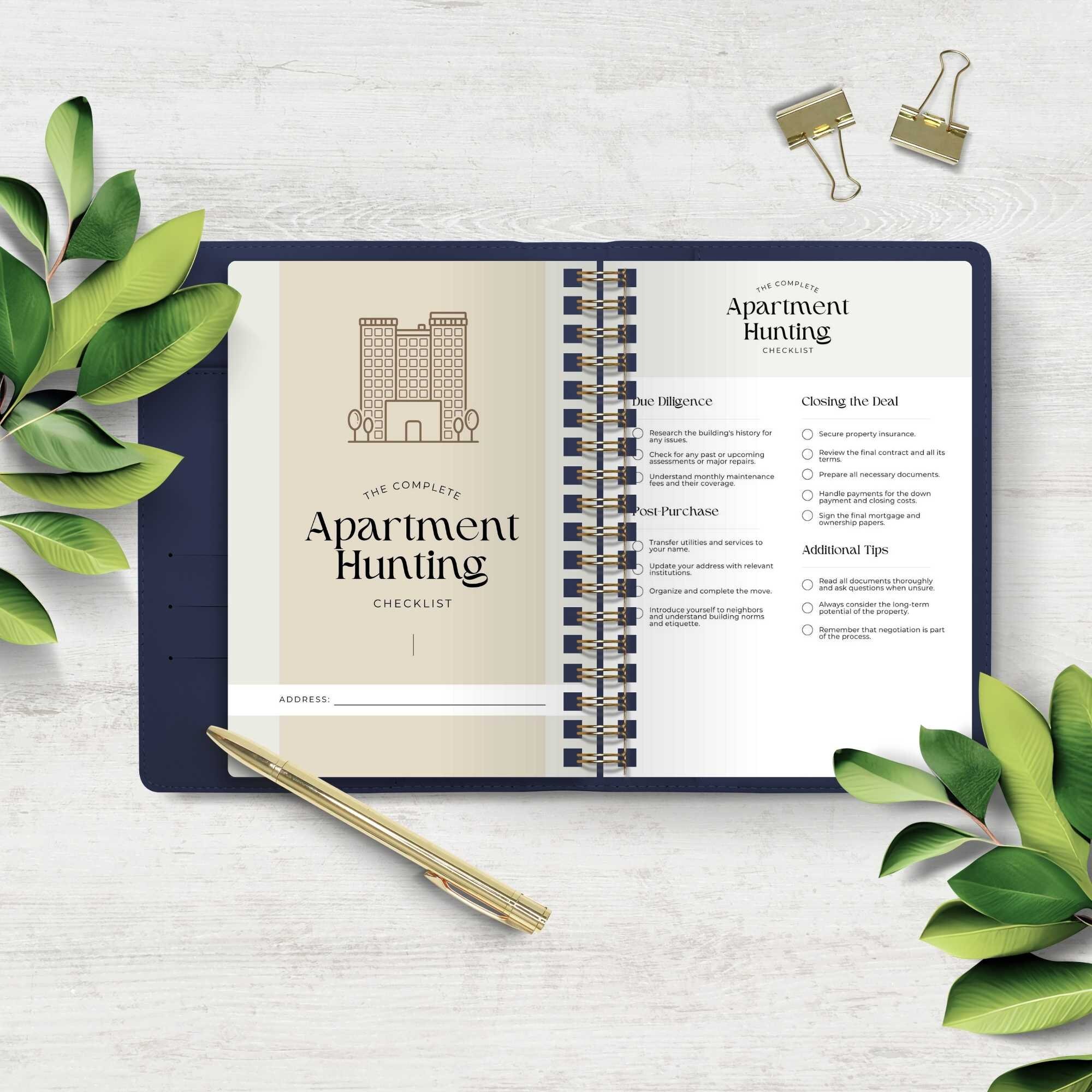 Apartment Hunting Checklist Printable Condo Search Rental - Etsy