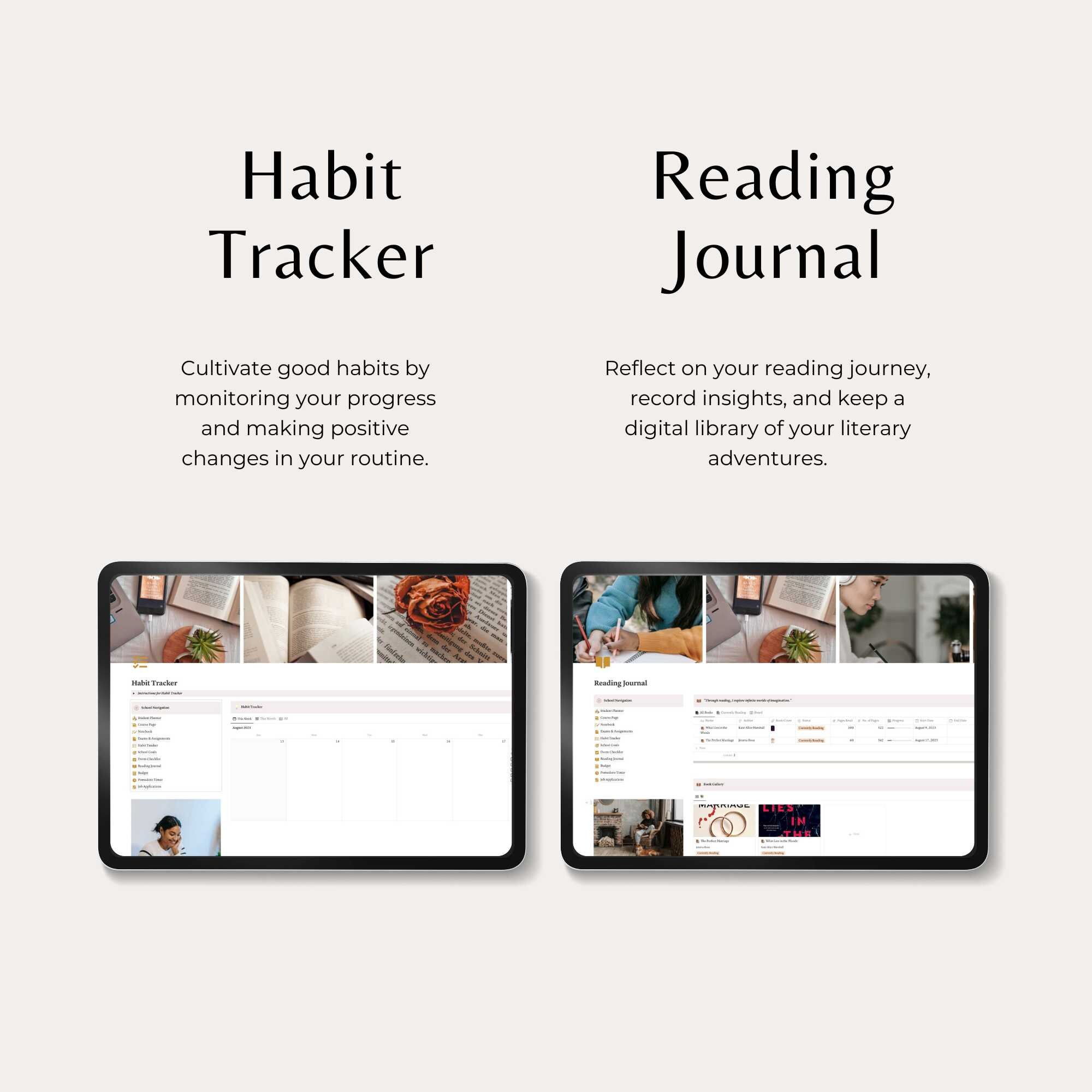 Notion Student Planner Academic Organizer Study Routine - Etsy