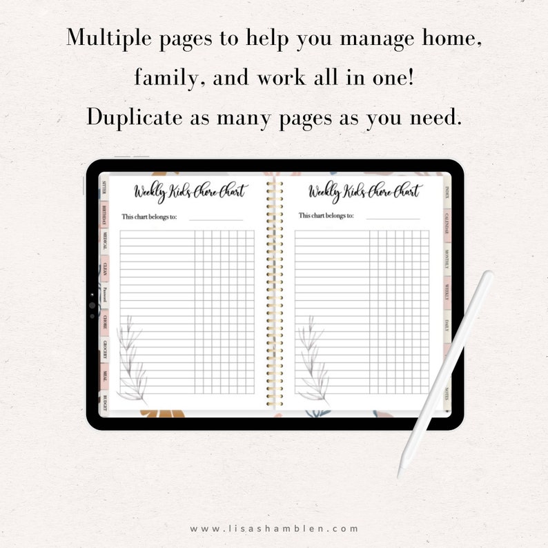 Digital Mom Planner, Home Management Planner, Goodnotes Planner ...