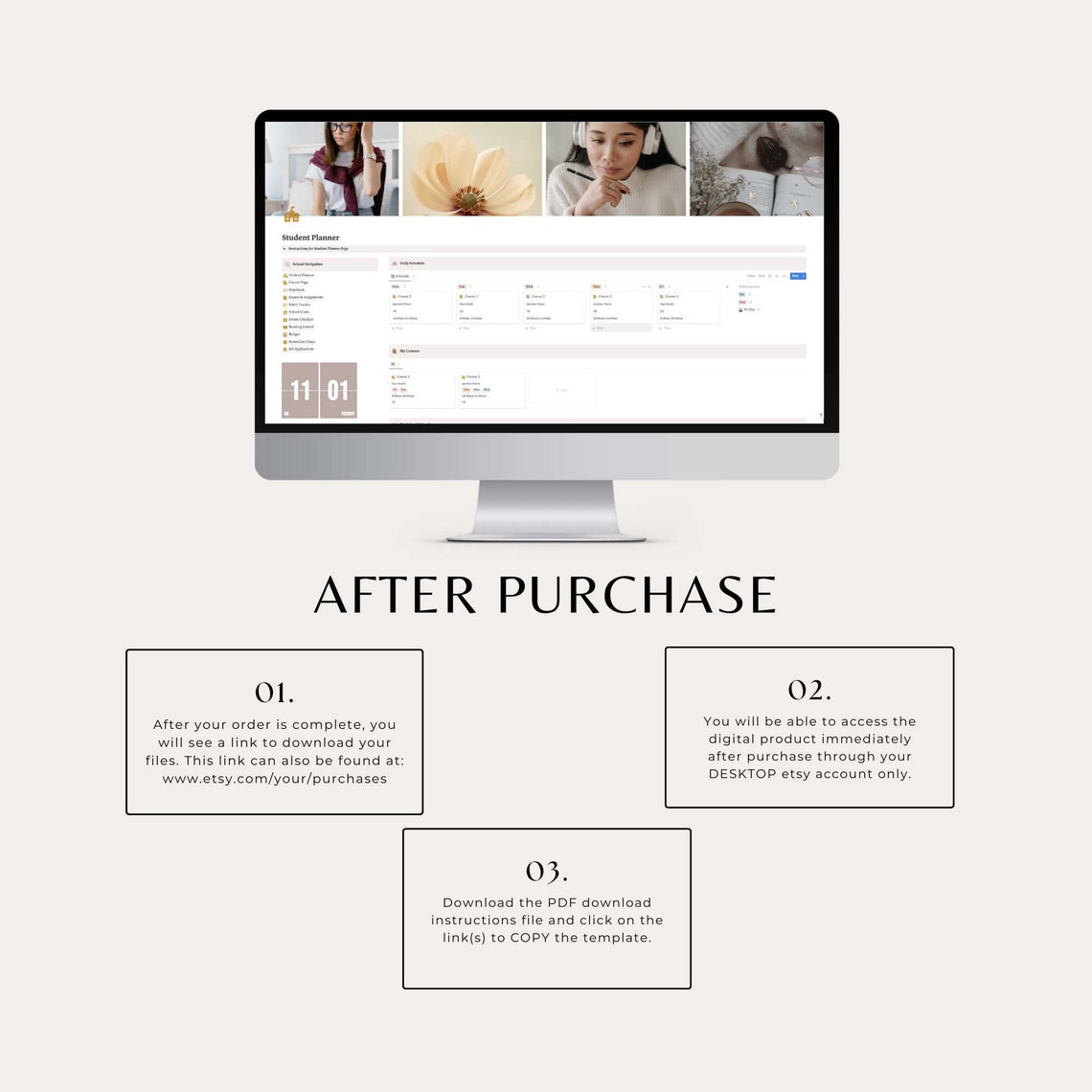 Notion Student Planner Academic Organizer Study Routine - Etsy