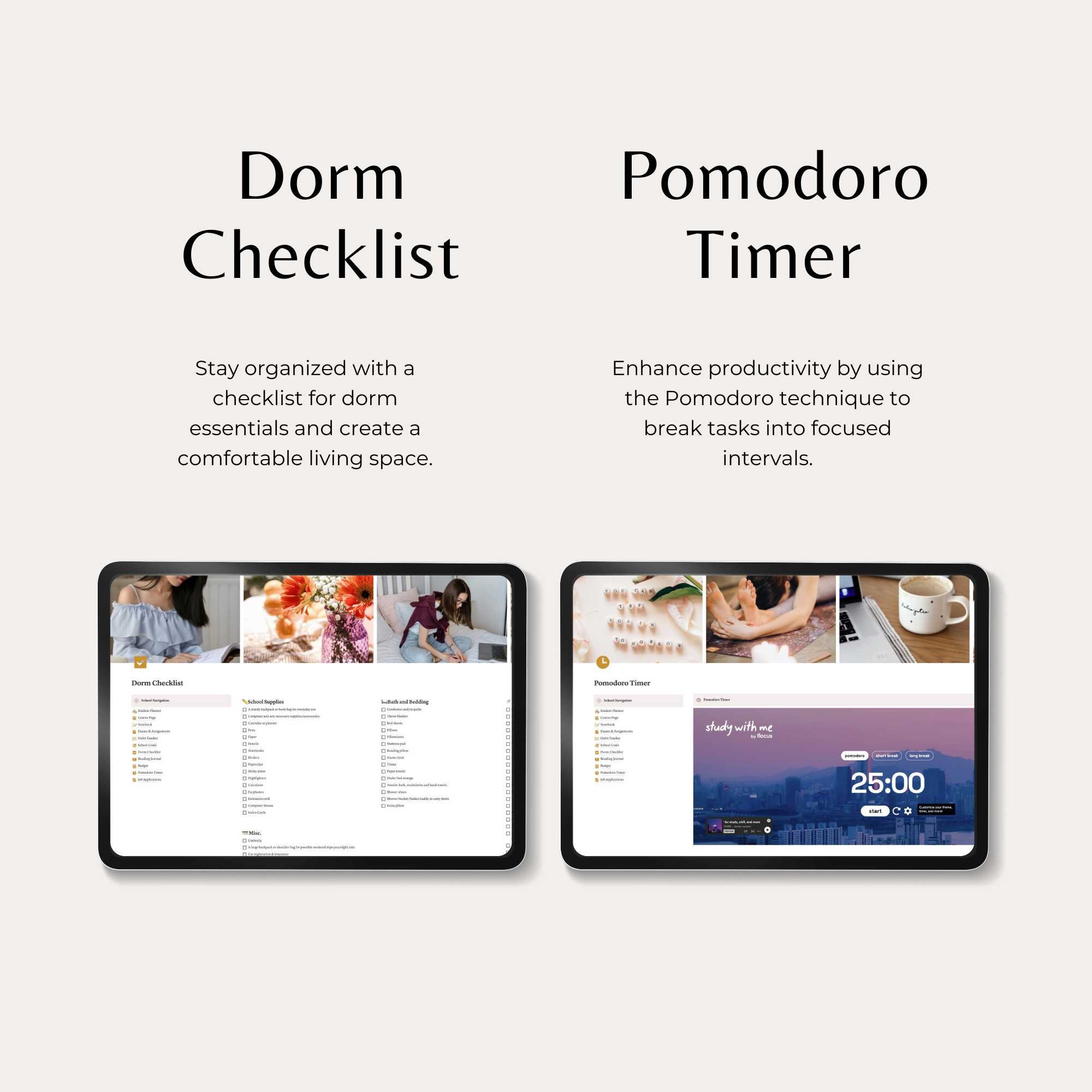 Notion Student Planner Academic Organizer Study Routine - Etsy