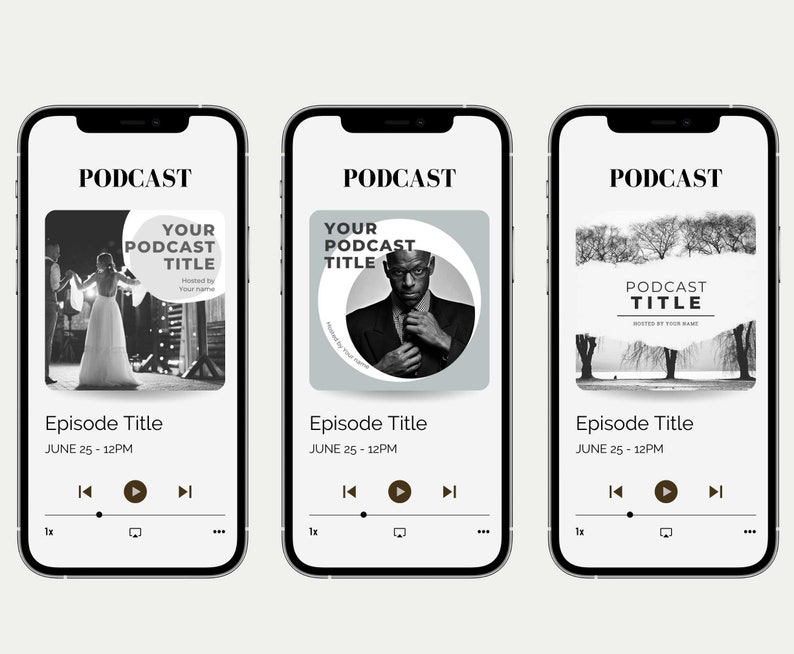 Podcast Cover Art Template, Canva Template, Podcast Graphics ...