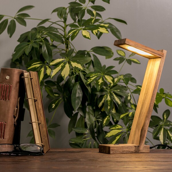 Wood Desk Lamp - Etsy