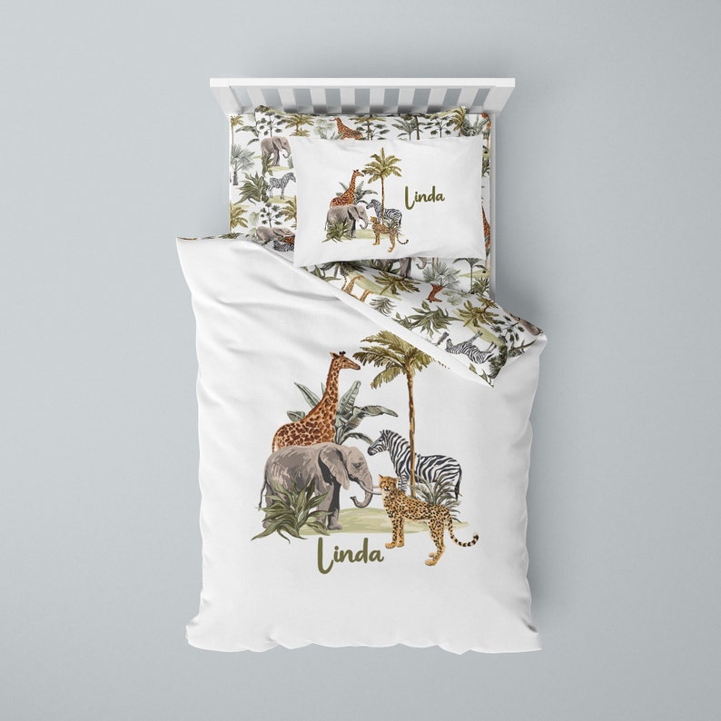 Safari Bedding, Custom Bedding Set, Duvet Cover, Nursery Bedding Set ...