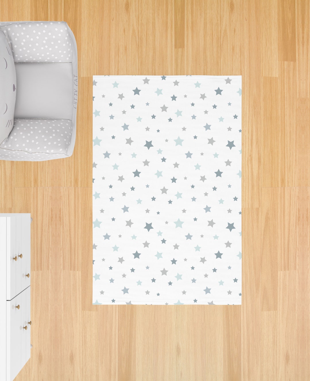 Blue Stars Rug, Nursery Room Rugs, Carpets for Kids, Matching Rugs ...