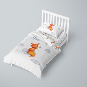 Custom Bedding Set Fox, Duvet Cover, Baby Bedding, Baby Sheet Set ...