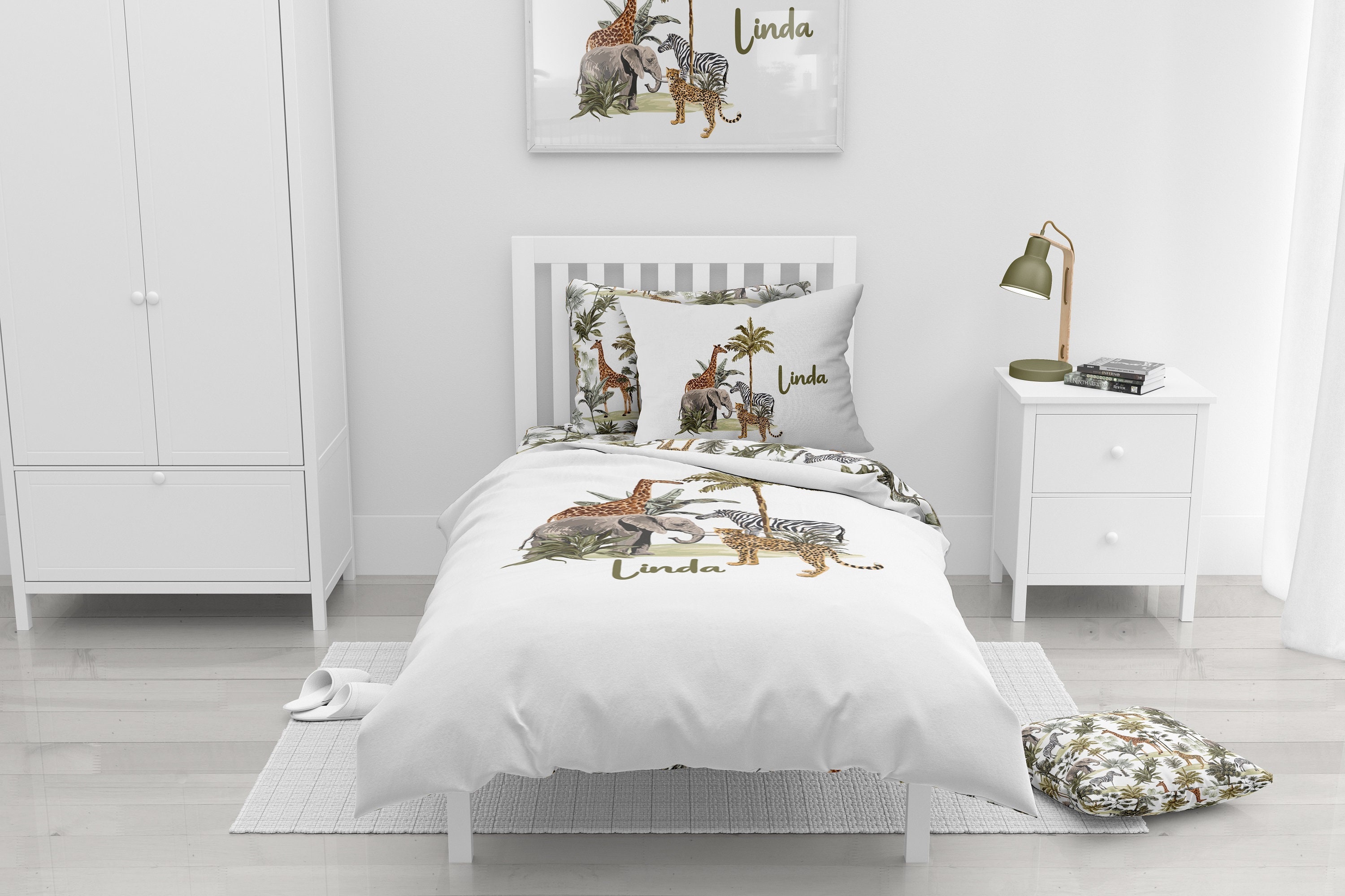 Safari Bedding, Custom Bedding Set, Duvet Cover, Nursery Bedding Set ...