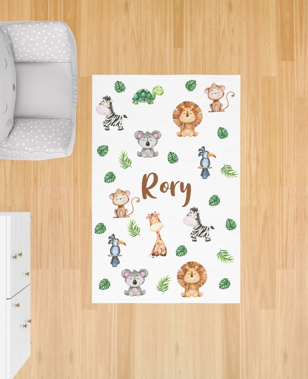 Jungle Animals Rugs, Scandinavian Style, Nursery Room Rugs, Matching ...