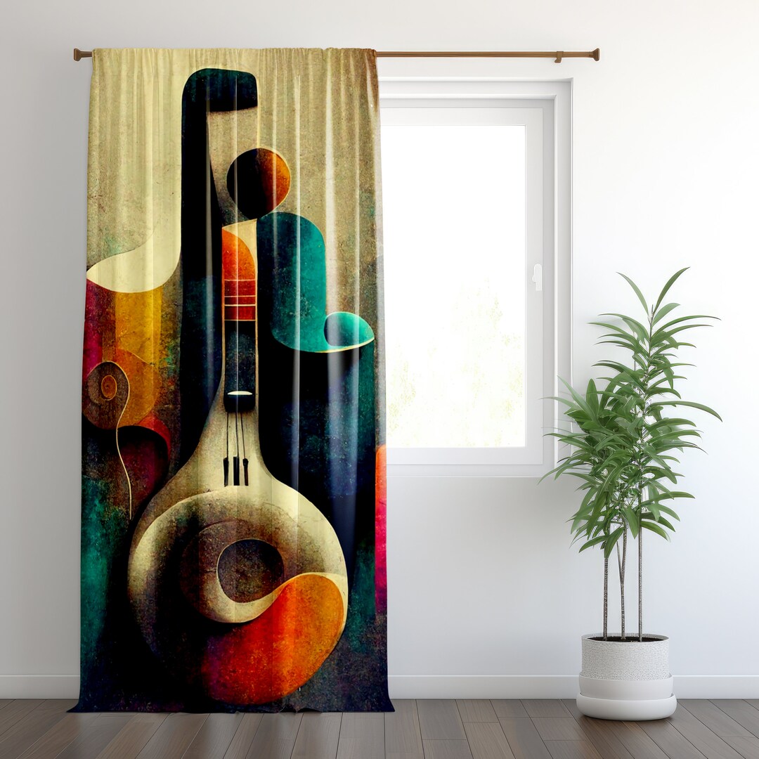 Music Room, Modern Curtains for Living Room, Craft Curtains, Drapes for ...