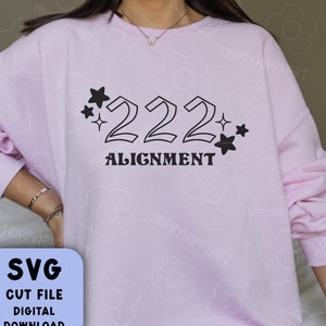 222 Angel Numbers SVG PNG Alignment - Etsy