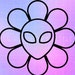 Alien Flower SVG + PNG File | Retro - Etsy
