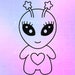 Cute Alien SVG + PNG File • Heart - Etsy