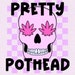 Pretty Pothead PNG for Sublimation | Stoner Skull Design - Etsy