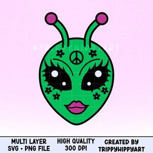 Alien Babe SVG + PNG File • Multi-layer - Etsy
