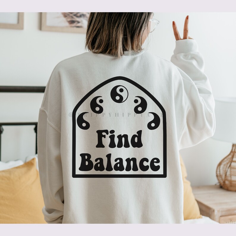 Find Balance SVG PNG Cut File Yin & Yang Meditation - Etsy