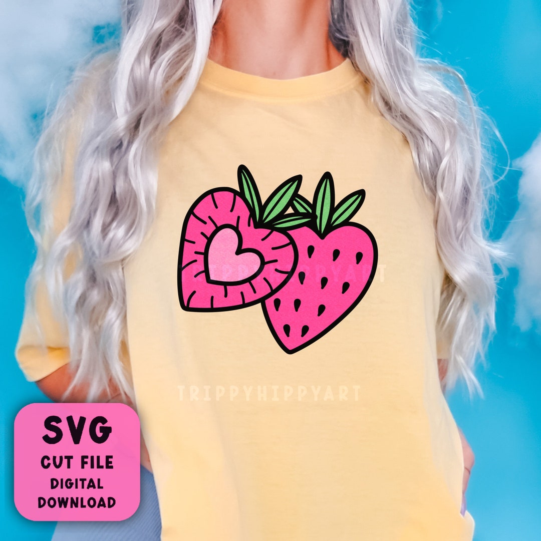 Strawberries SVG + PNG File - Etsy