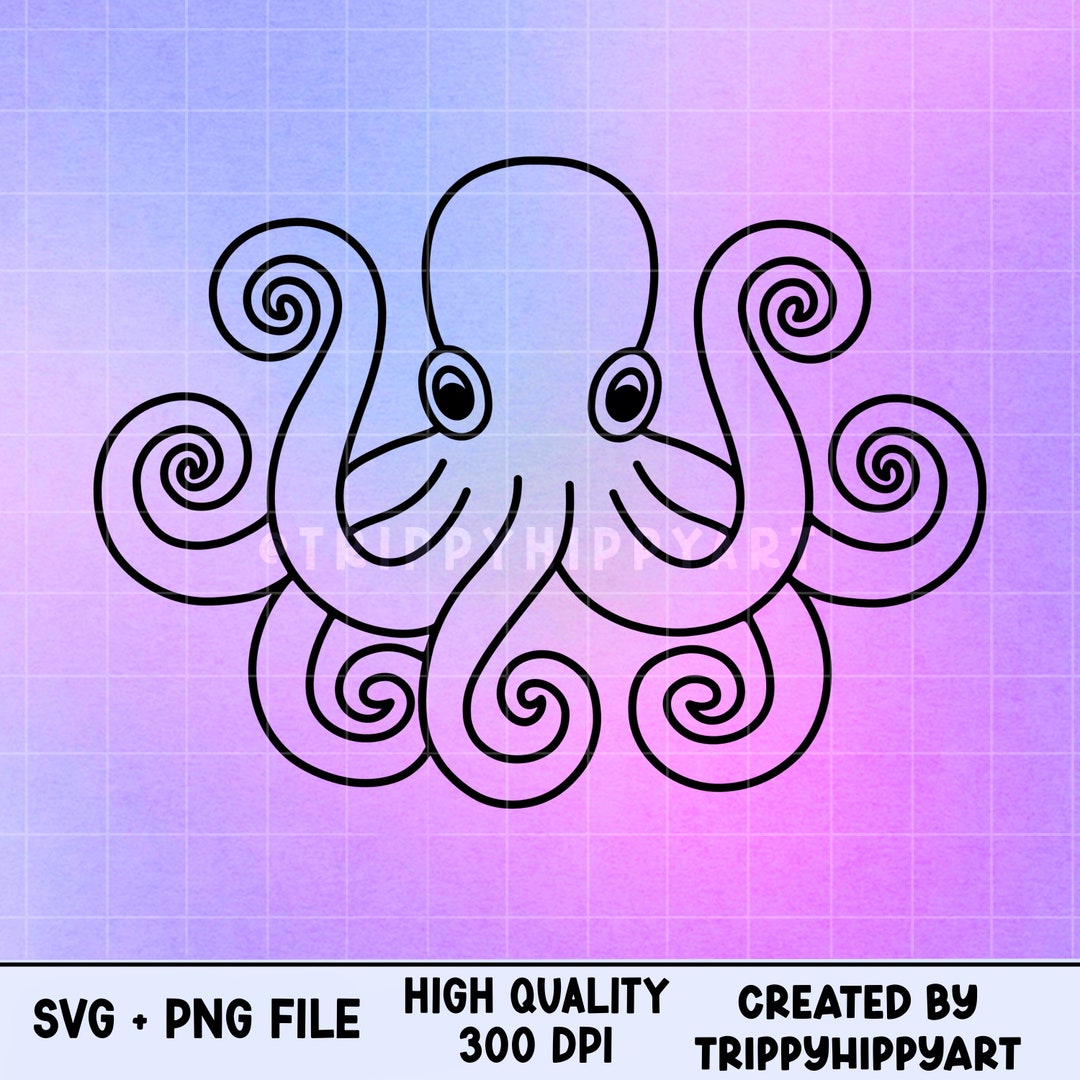 Octopus SVG + PNG File - Etsy