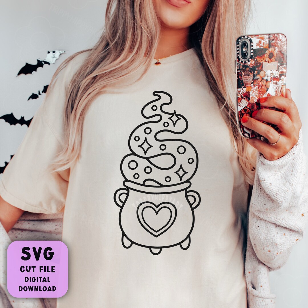 Heart Cauldron • SVG + PNG Files • Pretty Halloween - Etsy
