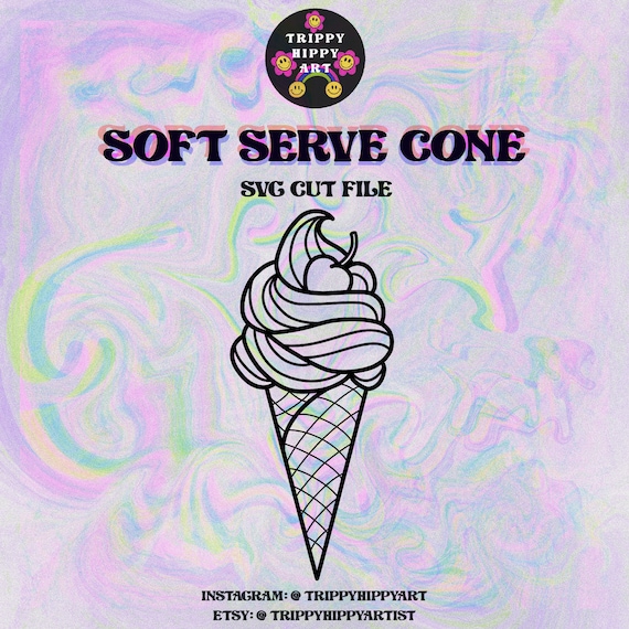 Soft Serve Cone SVG PNG Cut File Ice Cream Cherry | Etsy UK