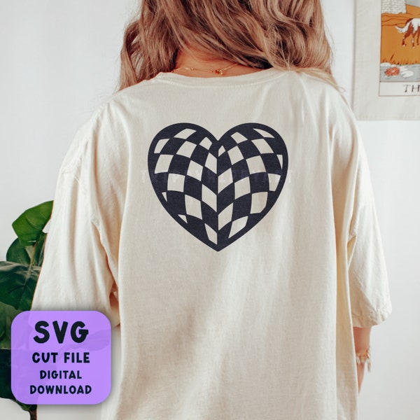Checkered Heart - Etsy