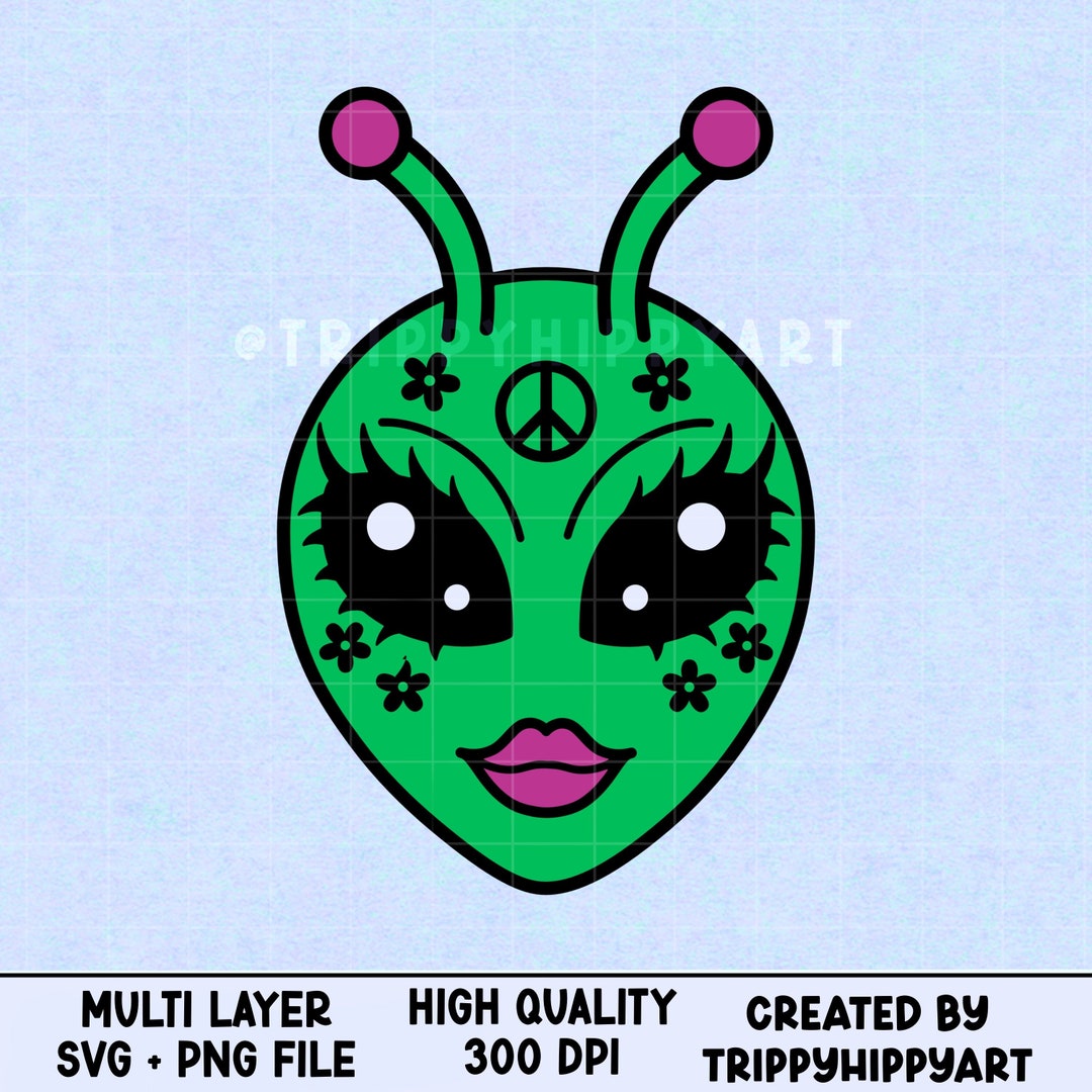 Alien Babe SVG + PNG File • Multi-layer - Etsy