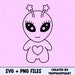 Cute Alien SVG PNG File Heart - Etsy