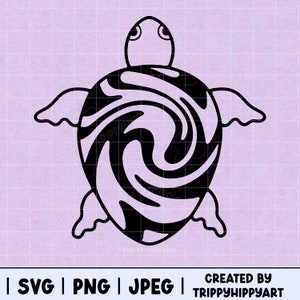 Trippy Turtle SVG + PNG File - Etsy