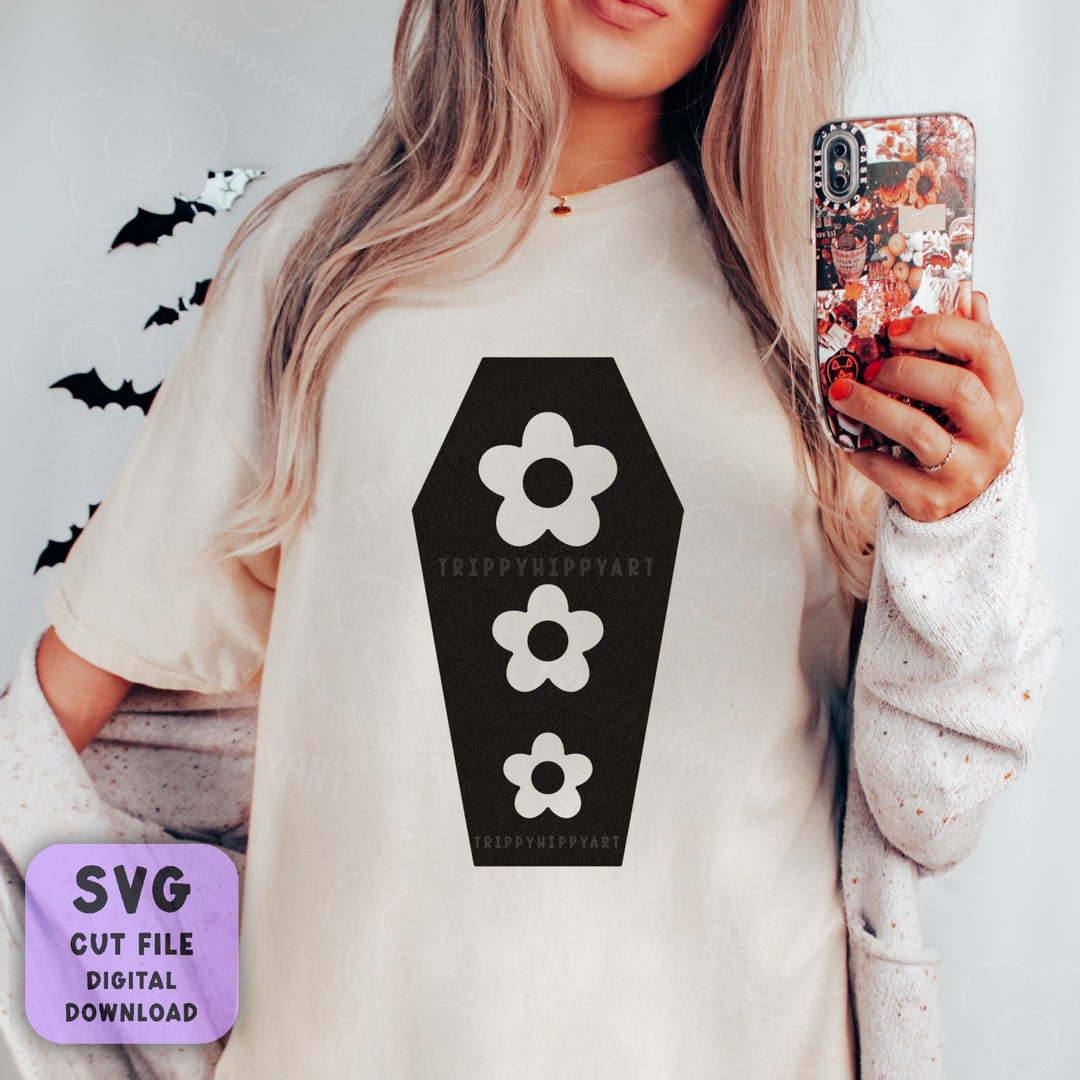 Daisy Coffin SVG PNG File Halloween - Etsy