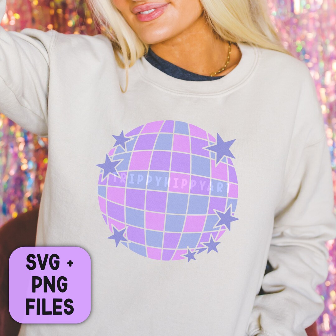Star Disco Ball SVG + PNG File • Groovy - Etsy