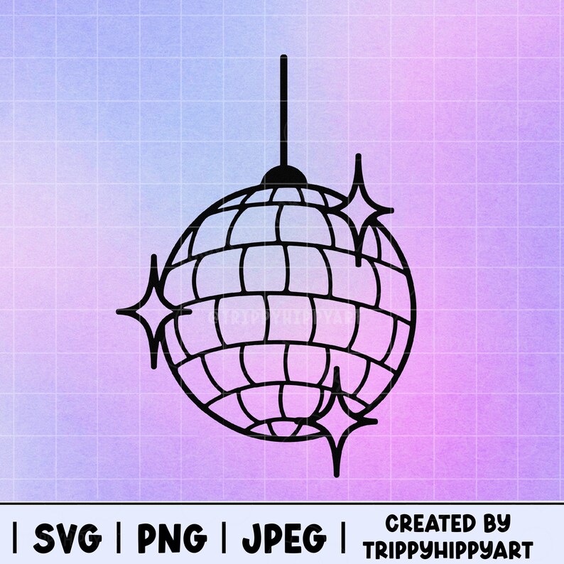 Sparkle Disco Ball SVG PNG File - Etsy