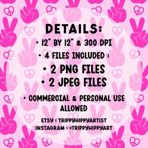Peace Sign Seamless Pattern File for Sublimation • Pink Preppy ...