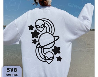 Trippy Alien Mushroom / SVG, PNG, JPG / Hippy / Zen Meditation / Cute ...