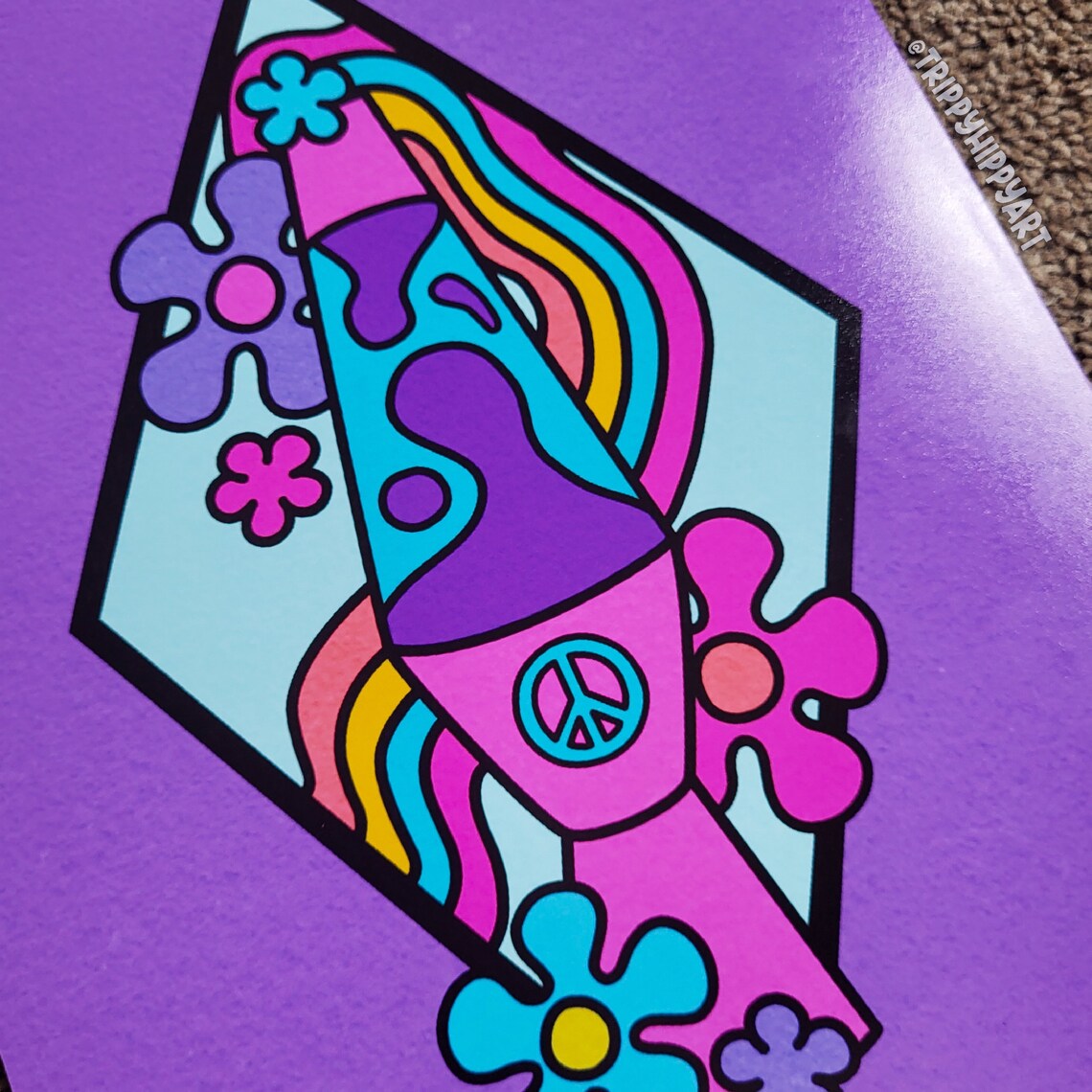 Funky Lava Lamp Print 8x10 in Hippie Art - Etsy