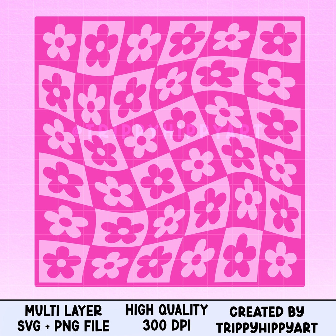 Warped Checkerboard SVG + PNG File • Daisy - Etsy