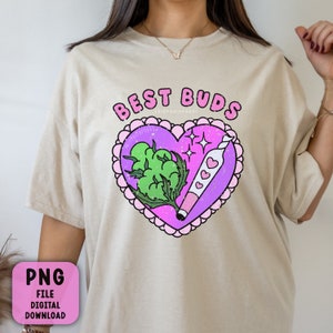 Best Buds PNG for Sublimation | Stoner - Cute • Heart | - Etsy