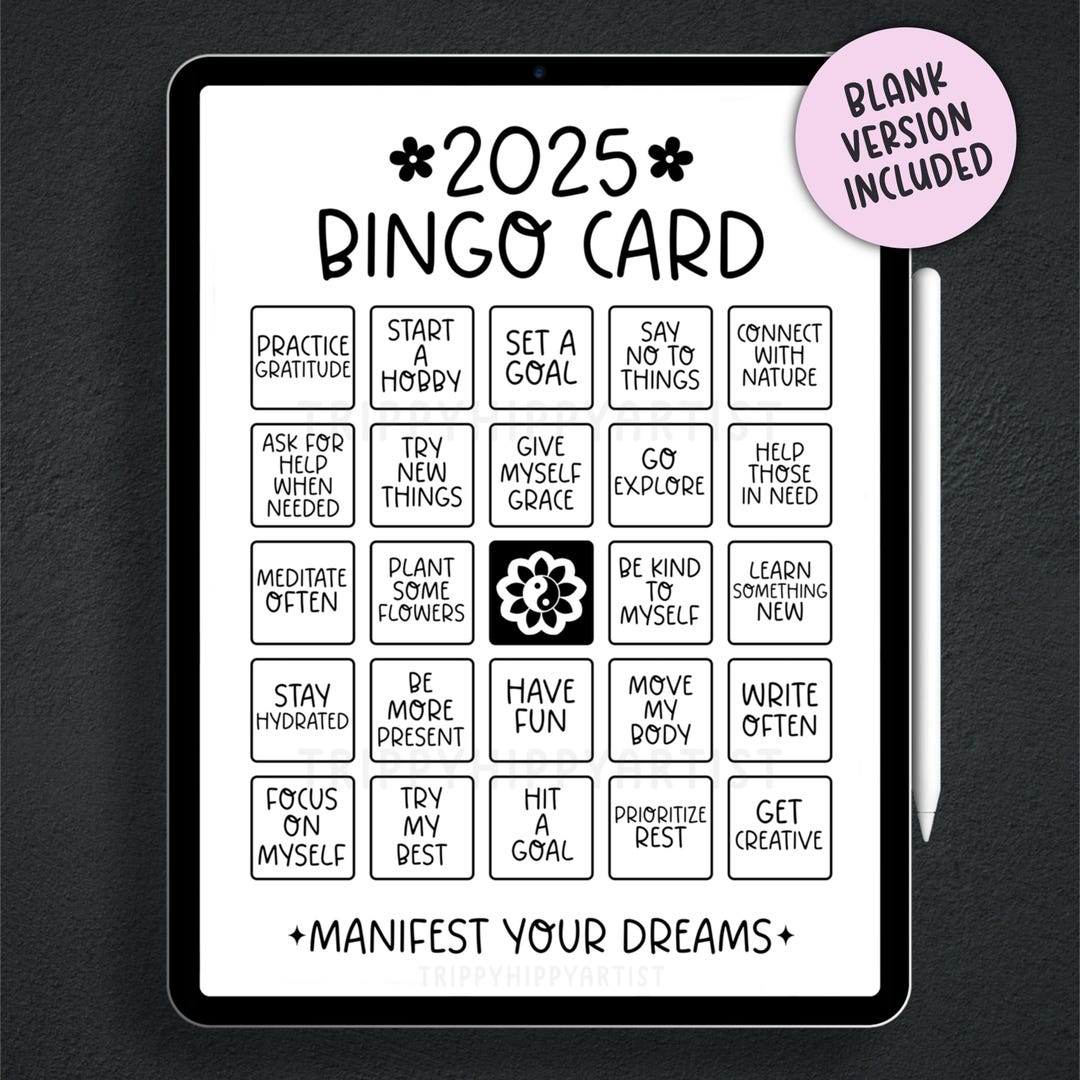 2025 Bingo Card • Vision Board • PDF + PNG - Etsy