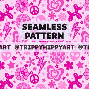 Preppy Seamless Pattern File for Sublimation • Pink Cute Aesthetic - Etsy