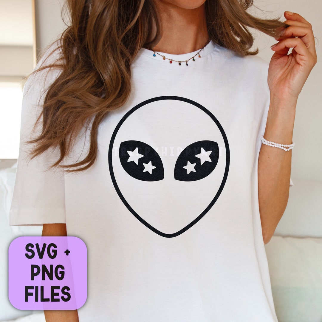 Alien SVG + PNG File • Star Eyes - Etsy