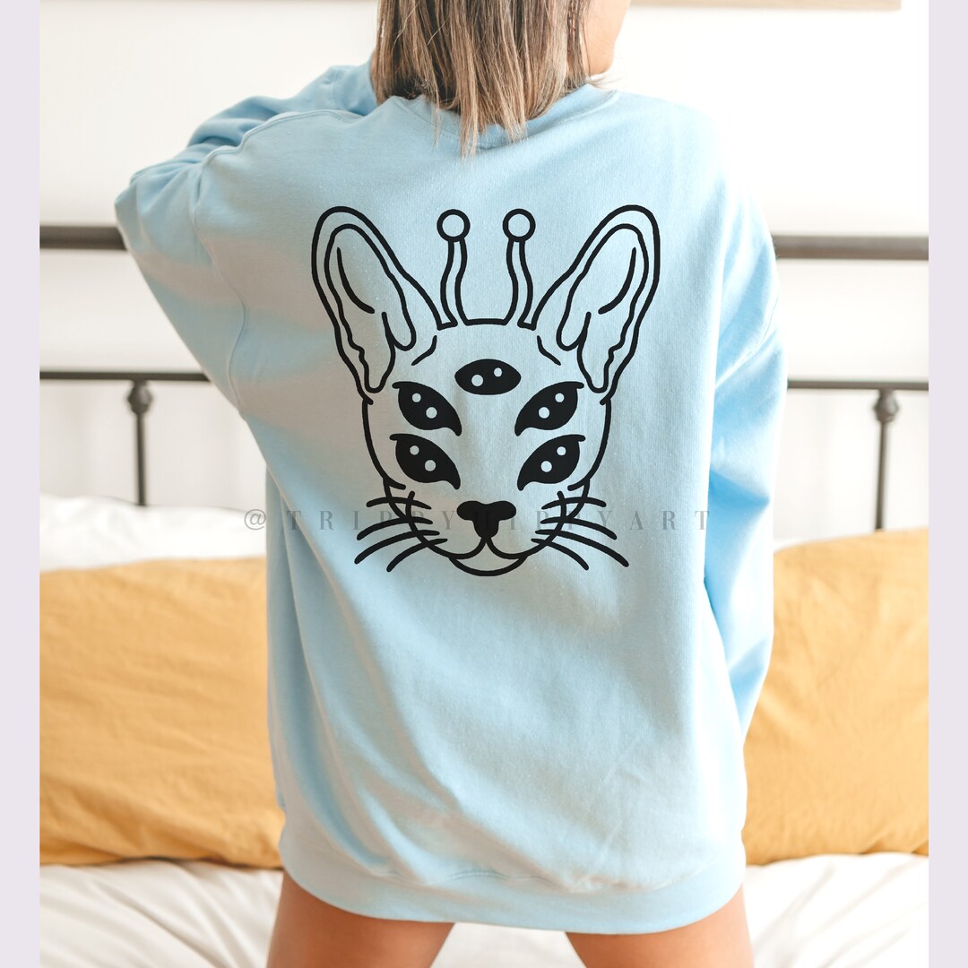 Alien Kitty SVG PNG Trippy - Etsy