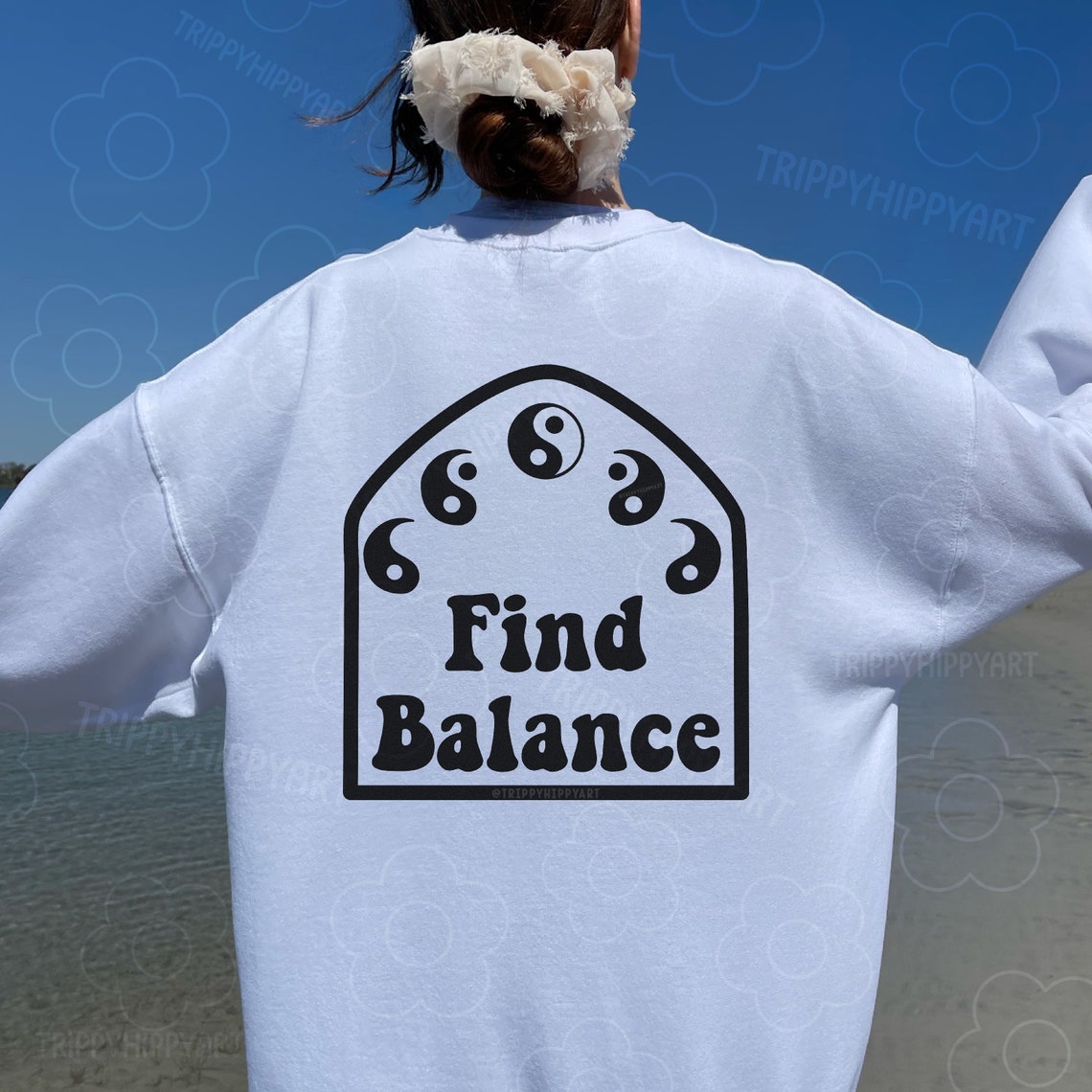 Find Balance SVG PNG Cut File Yin & Yang Meditation - Etsy