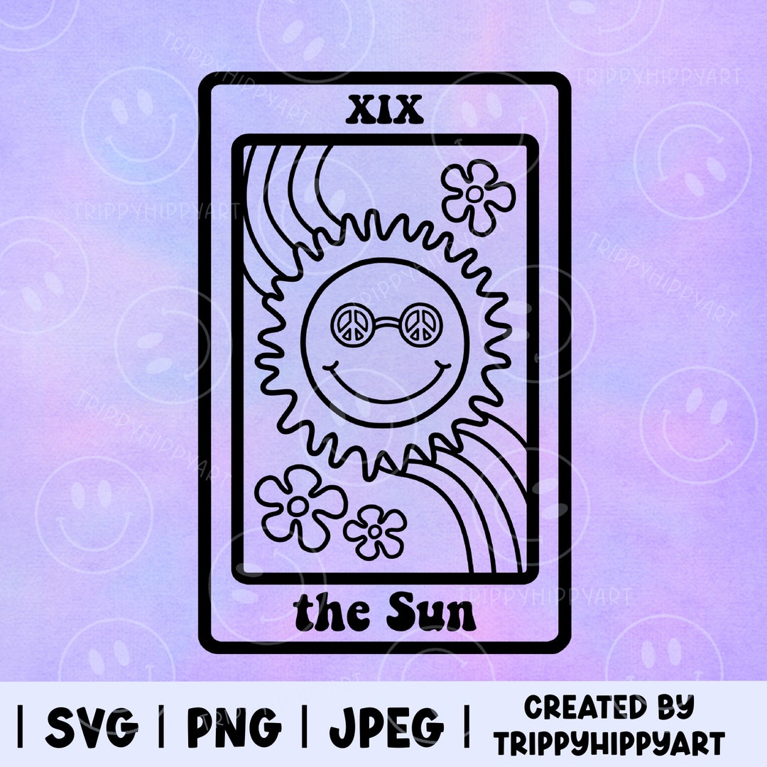 The Sun Tarot SVG - PNG | Witchy Hippie - Etsy