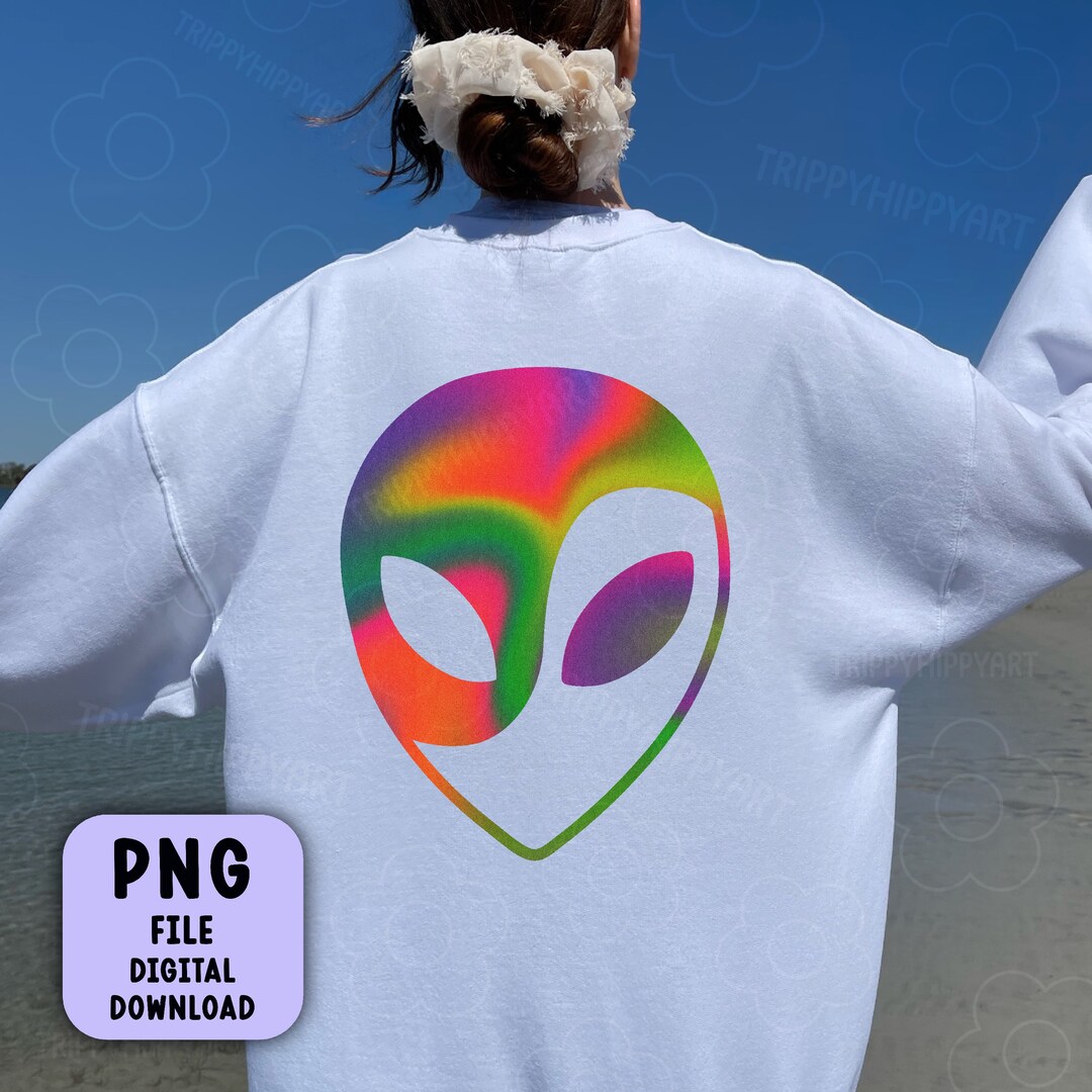 Tie Dye Alien PNG for Sublimation - Etsy