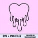 Drippy Heart SVG PNG File - Etsy