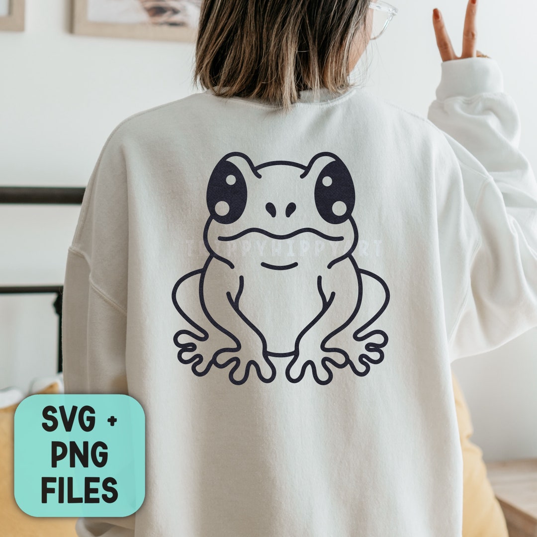 Frog SVG + PNG File • Kawaii - Cute Froggy - Etsy